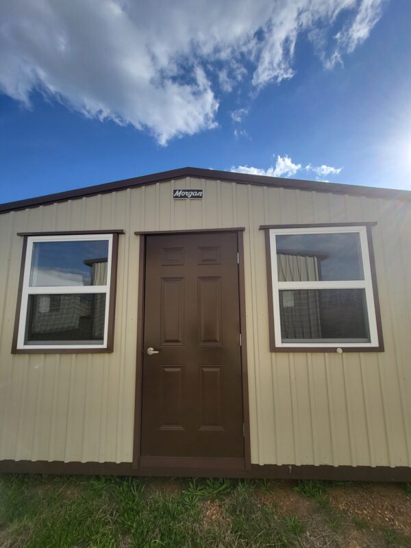 10 x 16 Morgan Tan Steel Building Finished w/ Insulation & Electrical ...